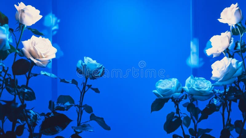 Vibrant Electric Blue Studio Backdrop Featuring Stunning Photographs of ...