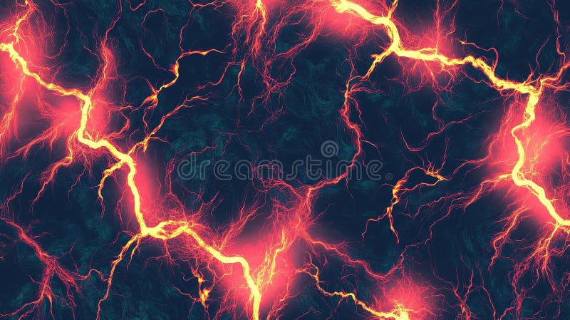 Vibrant Electric Currents Illuminate a Dark Background in a Striking ...