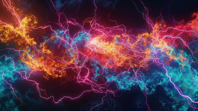 Vibrant Electric Plasma Background with Dynamic Colors Stock Image ...