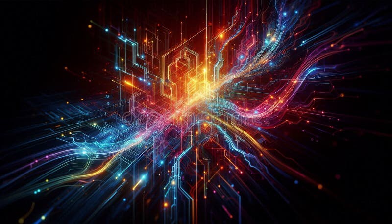 Vibrant Electrical Systems Backgrounds for Technology Design Stock ...