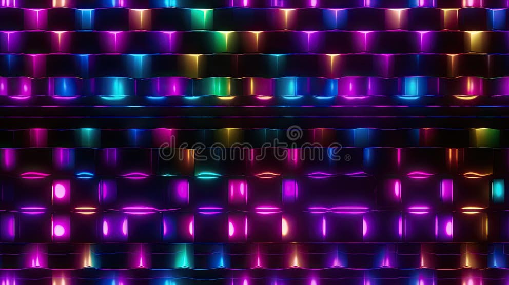 A Vibrant and Electrifying Disco Wall Illuminated by Neon LED ...