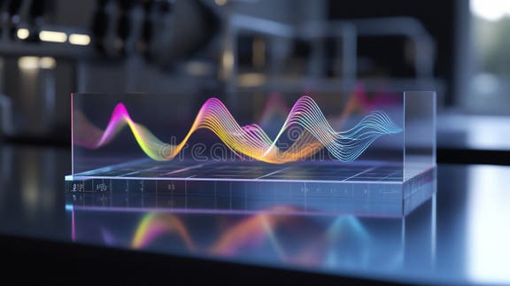 Vibrant Electromagnetic Spectrum Chart Display Stock Illustration - Illustration of reflection ...