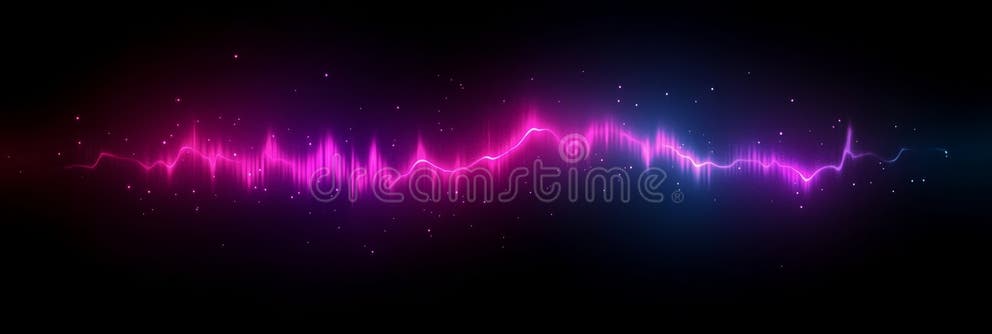 Vibrant Electronic Audio Frequency Visualizer Display with Neon Pink ...