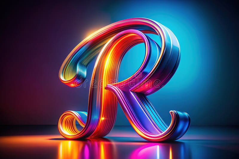 A Vibrant and Elegant Lowercase R Stunning Generative AI Artwork for ...