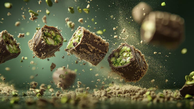 A Vibrant Emerald Green Background with Luxurious Pieces of Dubai ...