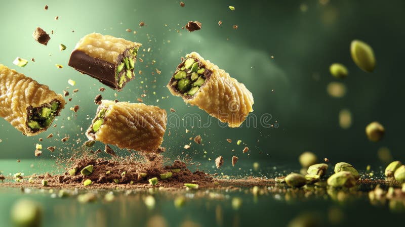 A Vibrant Emerald Green Background with Luxurious Pieces of Dubai ...