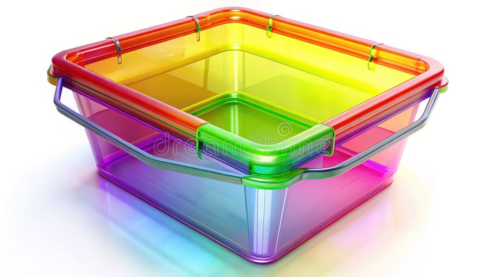 Vibrant Empty Rectangular Plastic Container TopDown View Ideal for ...