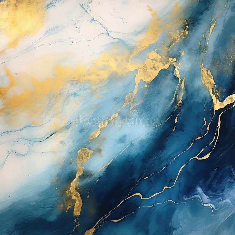 Vibrant Encaustic Mountain Range with Subtle Blue Accents Stock ...