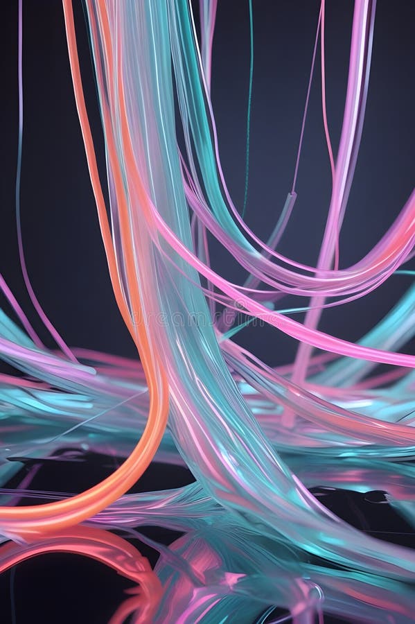 Tangled Spectrum: Colorful Wires Design Stock Illustration ...