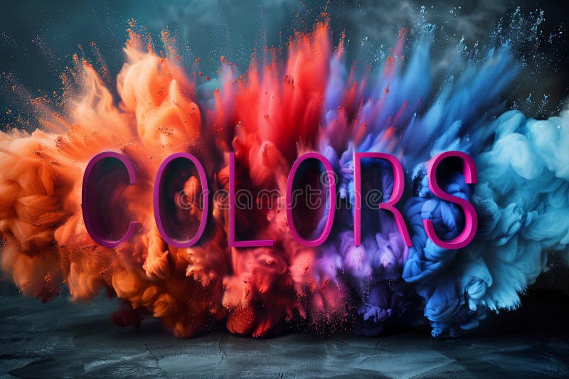 A Symphony of Colors Exploding in a Moment of Artistic Bliss Stock ...