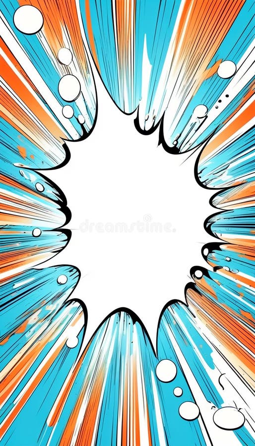 Vibrant Energy Blast with Dynamic Colors and Comic Effects Stock ...