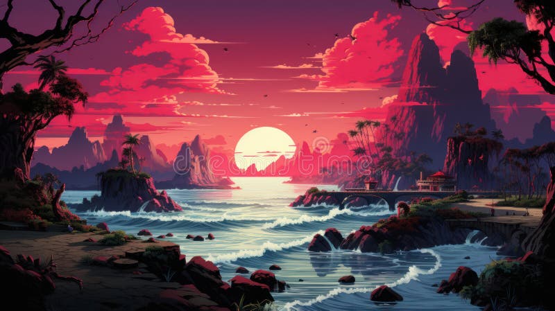 Vibrant Energy Bursts. Created with Generative AI Stock Illustration ...