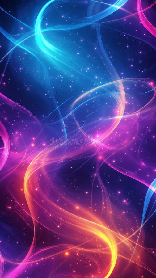 Vibrant Energy Currents Flowing and Swirling Across a Cosmic Backdrop ...
