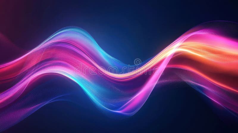 Vibrant Energy Flow Abstract Art. AI Generated Stock Illustration ...
