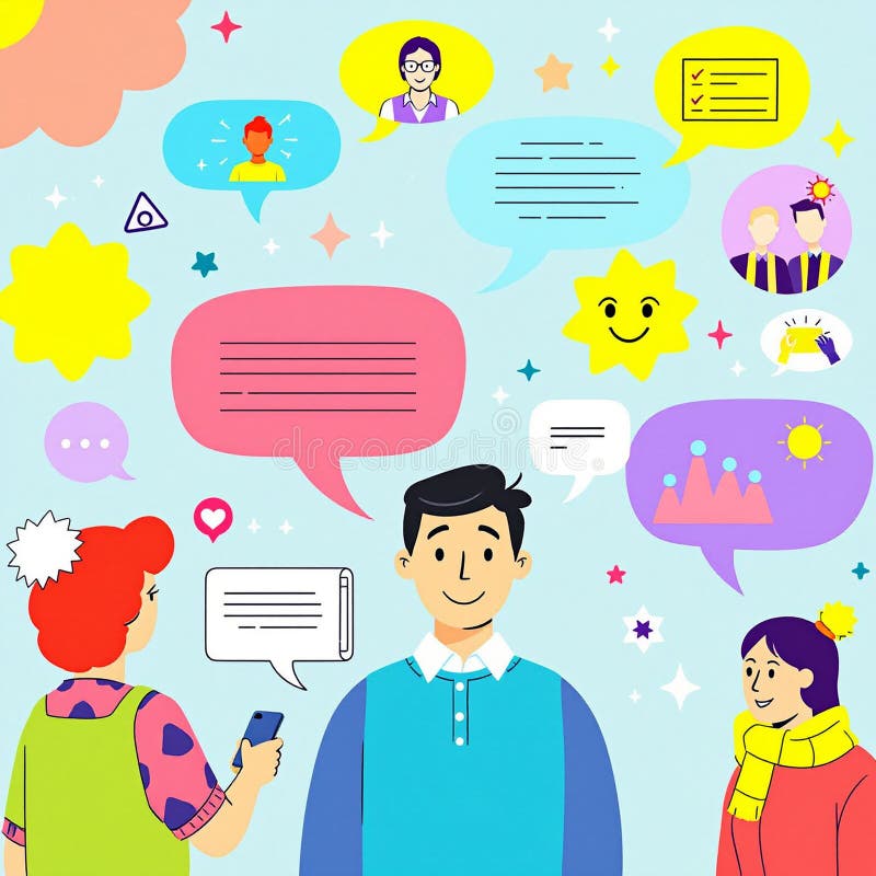 Effective Communication Concept. Flat Vector Illustration Stock Vector ...