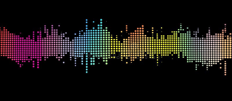 Colorful Dotted Sound Waves Stock Illustration - Illustration of beat ...
