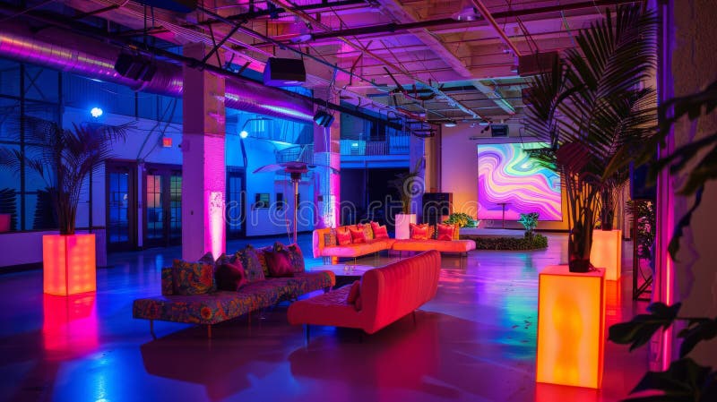 Vibrant Event Scene Featuring Open Space Perfect for Customized ...