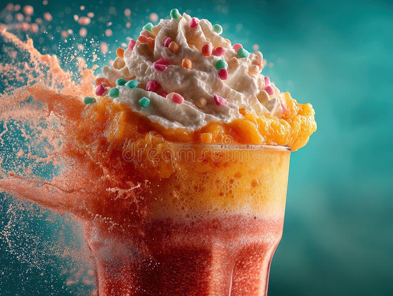 A Vibrant, Exploding Milkshake Image Conveys Excitement and Indulgence ...