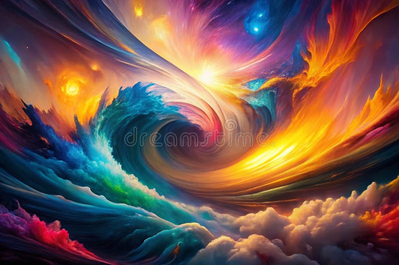 A Vibrant Exploration of Abstract Color Dynamics a Stunning Title ...