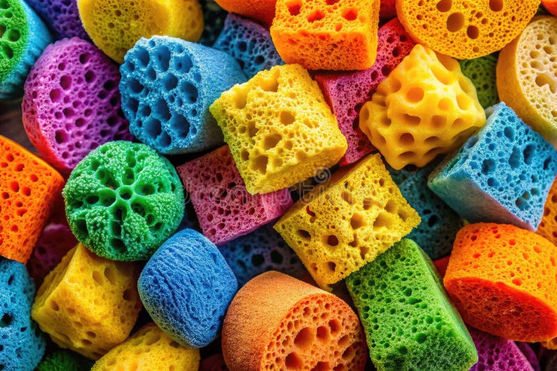 A Vibrant Exploration of Sponge Textures a Colorful Detailed ...