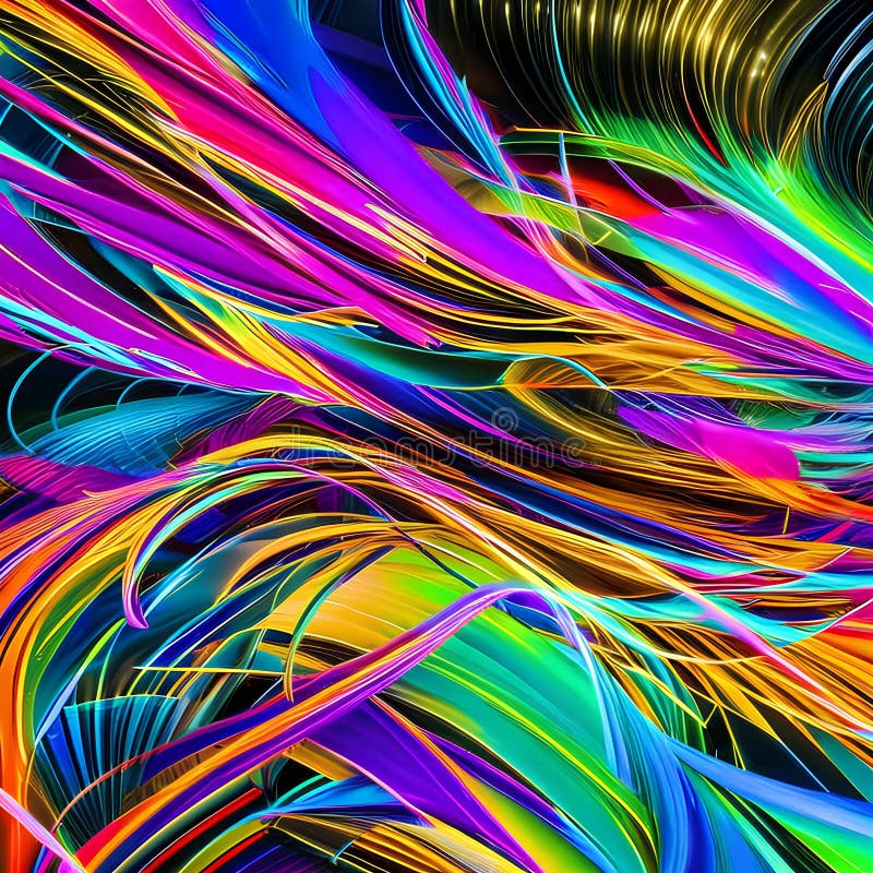 A Vibrant Explosion of Abstract Shapes and Colors, Creating a Dynamic ...