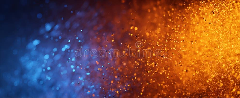 The Vibrant Explosion of Blue and Orange Particles Creating a ...