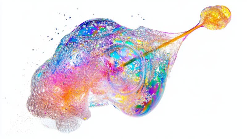 A Vibrant Explosion of Color and Bubbles Dances Across the Canvas. this ...