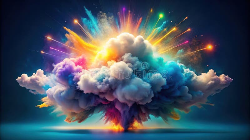 Vibrant Explosion of Color in a Cloud Formation, a Spectacular Burst of ...