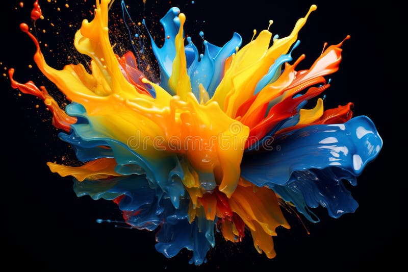 Vibrant Explosion of Color stock illustration. Illustration of artistic ...
