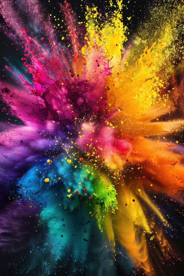 Vibrant Explosion of Color stock illustration. Illustration of paint ...
