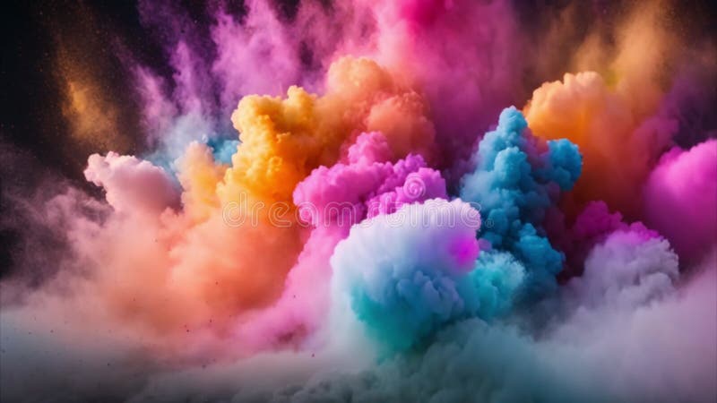A Vibrant Explosion of Color in a Dramatic Display Stock Video - Video ...