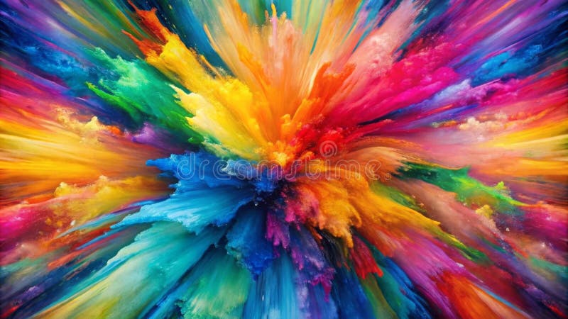 A Vibrant Explosion of Color, a Dynamic Burst of Multicolored Hues ...