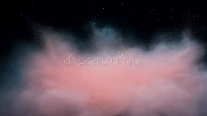 Dynamic Burst of Colorful Dust and Smoke in Abstract Form Stock Footage ...