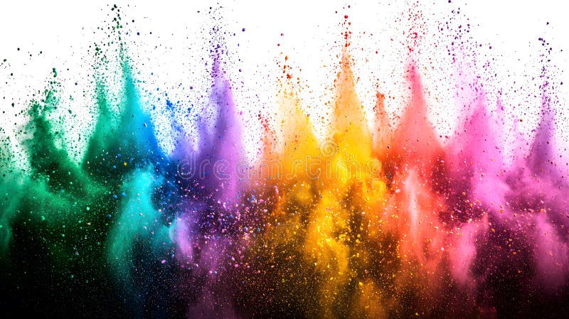 Vibrant Explosion of Colored Powders. Stock Image - Image of explosion ...