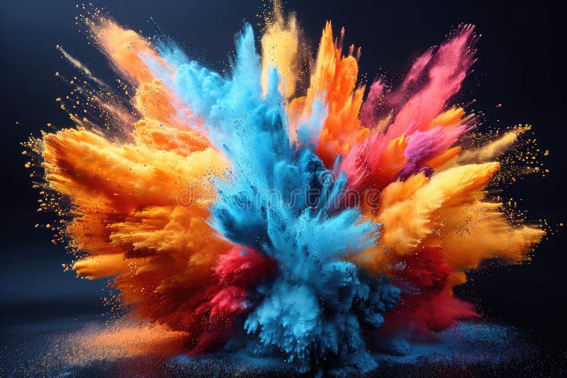 Vibrant Color Explosion: Abstract Art Photography Stock Illustration ...