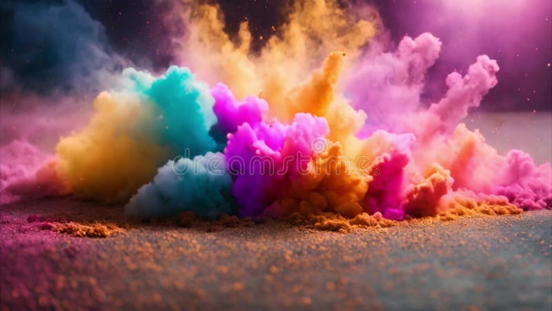 Colorful Smoke Explosion stock video. Video of powder - 335782761