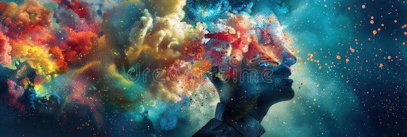 A Vibrant Explosion of Colorful Thoughts and Ideas Emanates from the ...