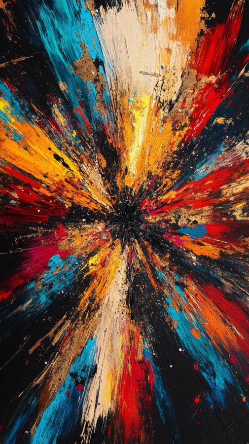 Vibrant Explosion of Colors in Abstract Paint Splatter Artwork Stock Image - Image of colors ...