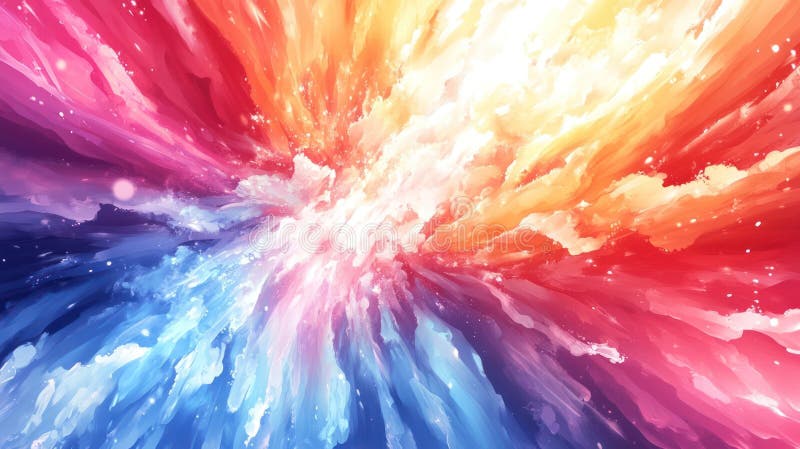 A Vibrant Explosion of Colors Blending in a Cosmic-like Scene, Evoking ...