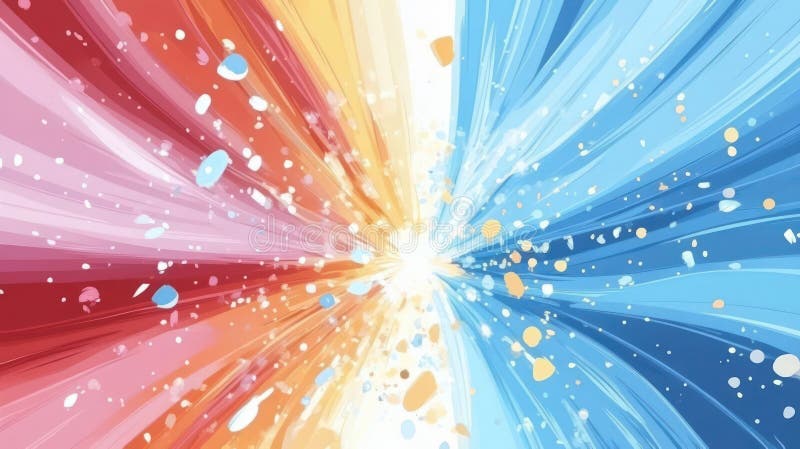 A Vibrant Explosion of Colors Blending Red and Blue, Creating a Dynamic ...