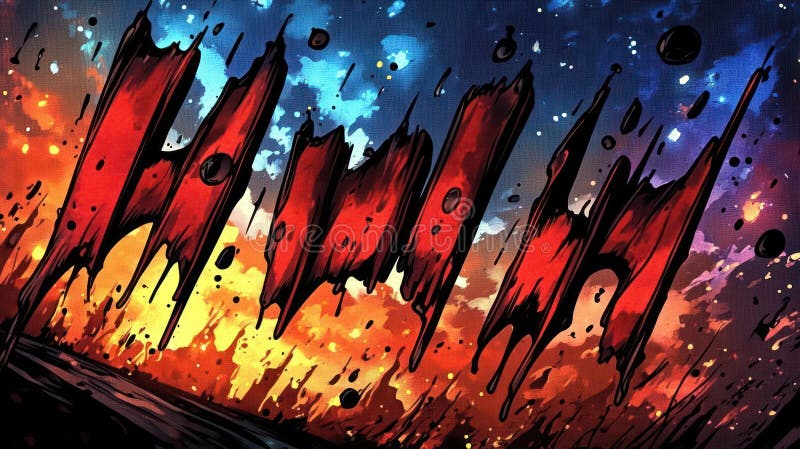 A Vibrant Explosion of Colors with Bold, Stylized Text Resembling ...