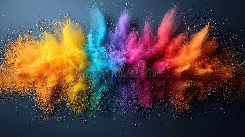 Vibrant Explosion of Colors Captured in Dynamic Powder Patterns on a ...