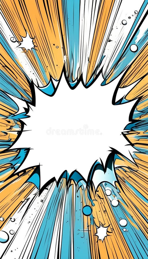 Vibrant Explosion of Colors in Comic Book Style Backdrop Stock ...