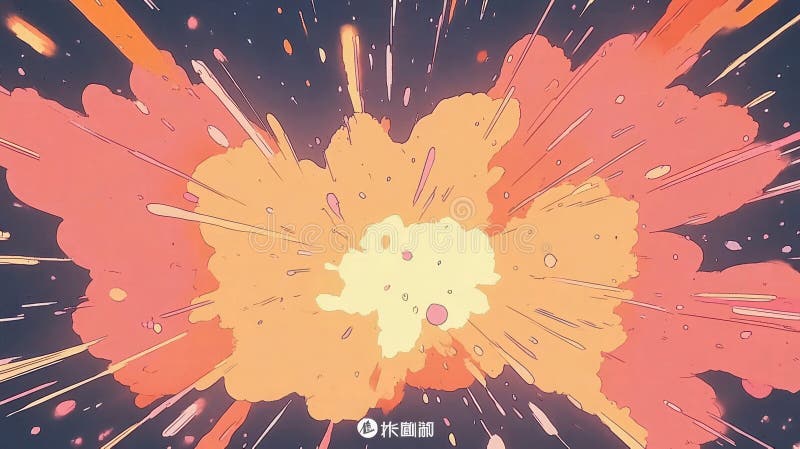 A Vibrant Explosion of Colors, Depicting an Animated Burst with Dynamic ...