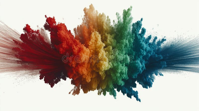 Vibrant Explosion of Colors Displaying Artistic Smoke Patterns. Stock ...