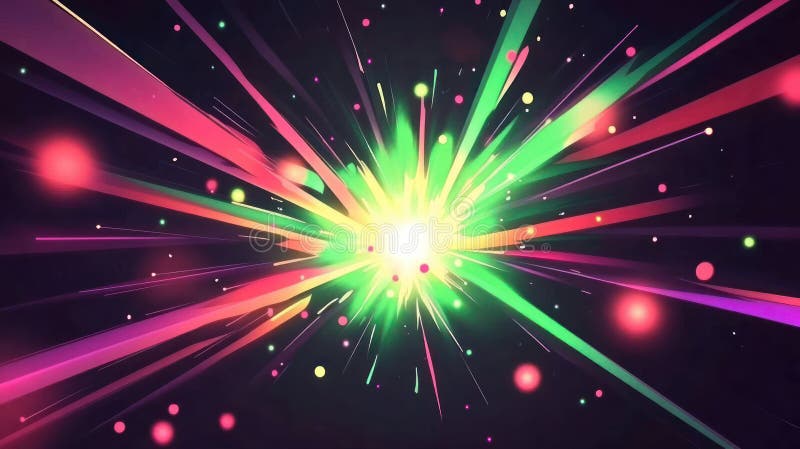 A Vibrant Explosion of Colors and Light, Evoking Energy and Creativity ...