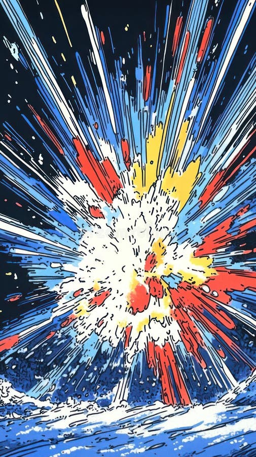 A Vibrant Explosion of Colors Radiating Outward, Creating a Dynamic ...