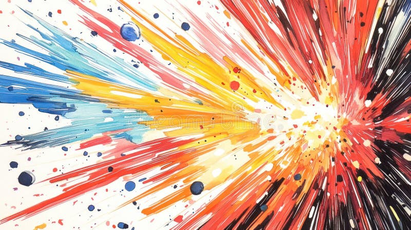 A Vibrant Explosion of Colors Radiating Outward, Symbolizing Energy and ...