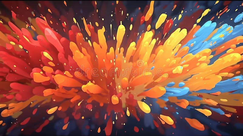 A Vibrant Explosion of Colors Resembling Abstract Art or Digital Design ...