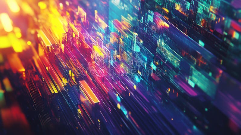 A Vibrant Explosion of Colors in Streaking Lines, Capturing the Rush of ...